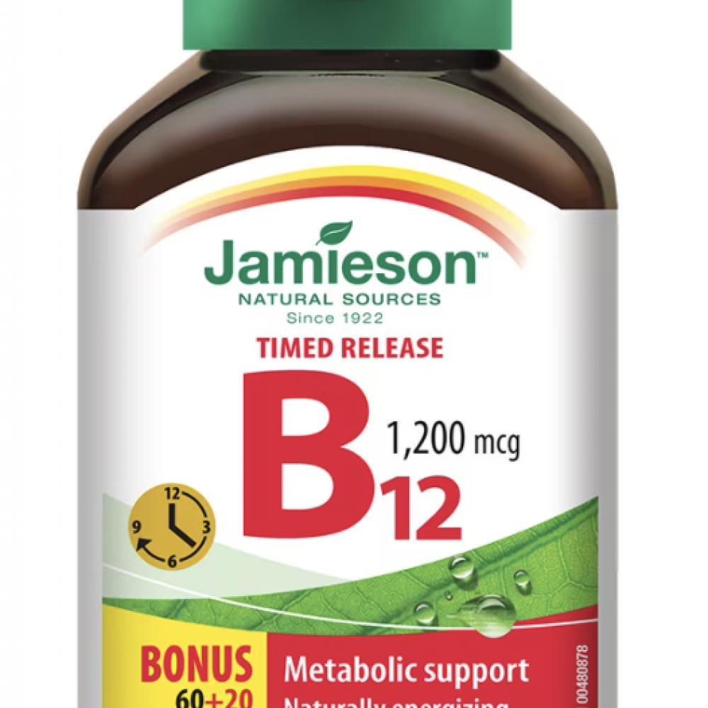 Health products : Jamieson Long-acting Vitamin B12 (80 C ...