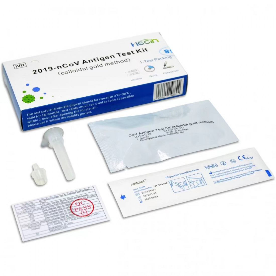 HECIN 新冠狀病毒抗原快速檢測套裝|healthbuyn ...